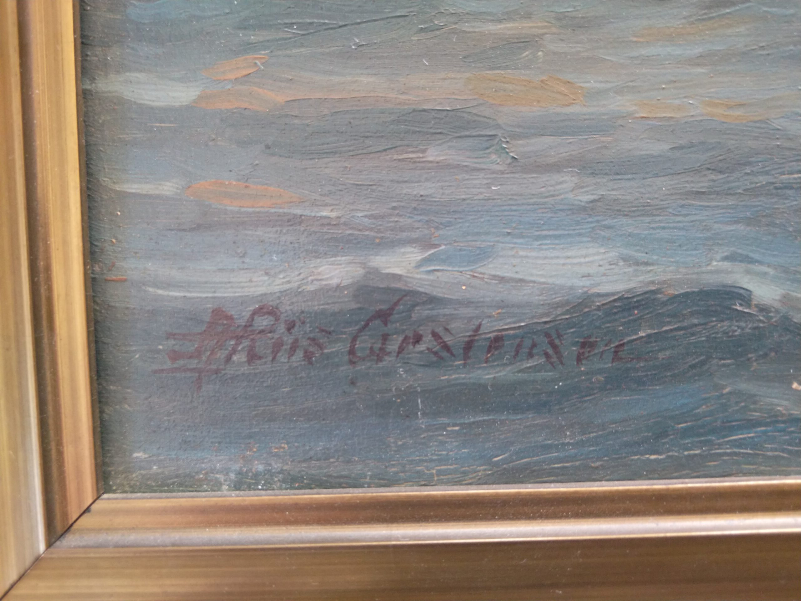 Andreas Riis Carstensen – Seascape with man in Qajaq | Galleri Enoksen